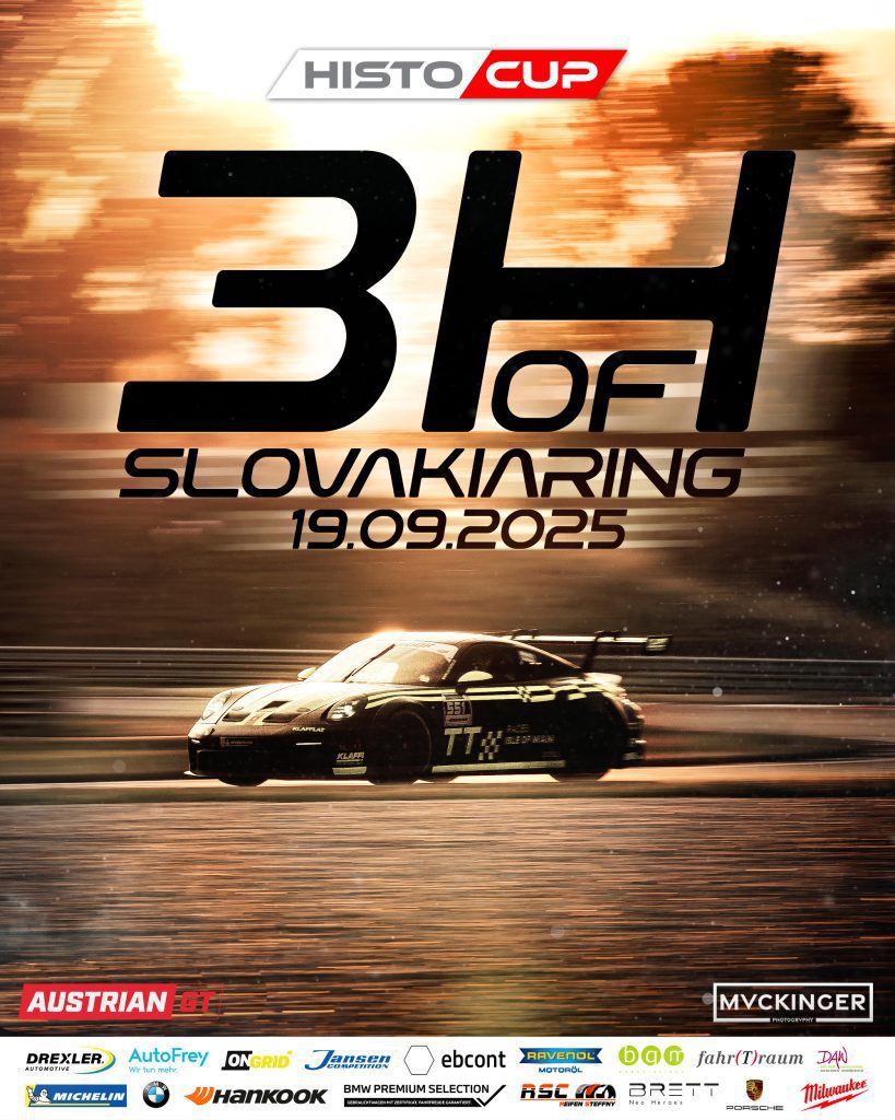 Vorschau: SLOVAKIARING 19.–21. September 2025 – Histo Cup & Austrian GT – Histo Cup